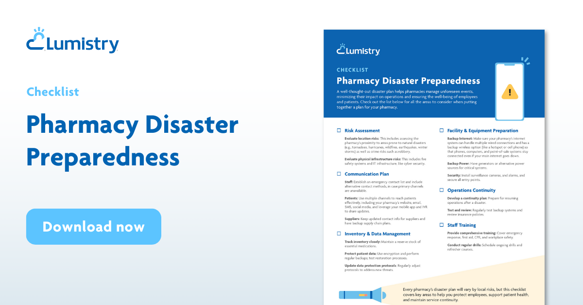 Checklist: Pharmacy Disaster Preparedness